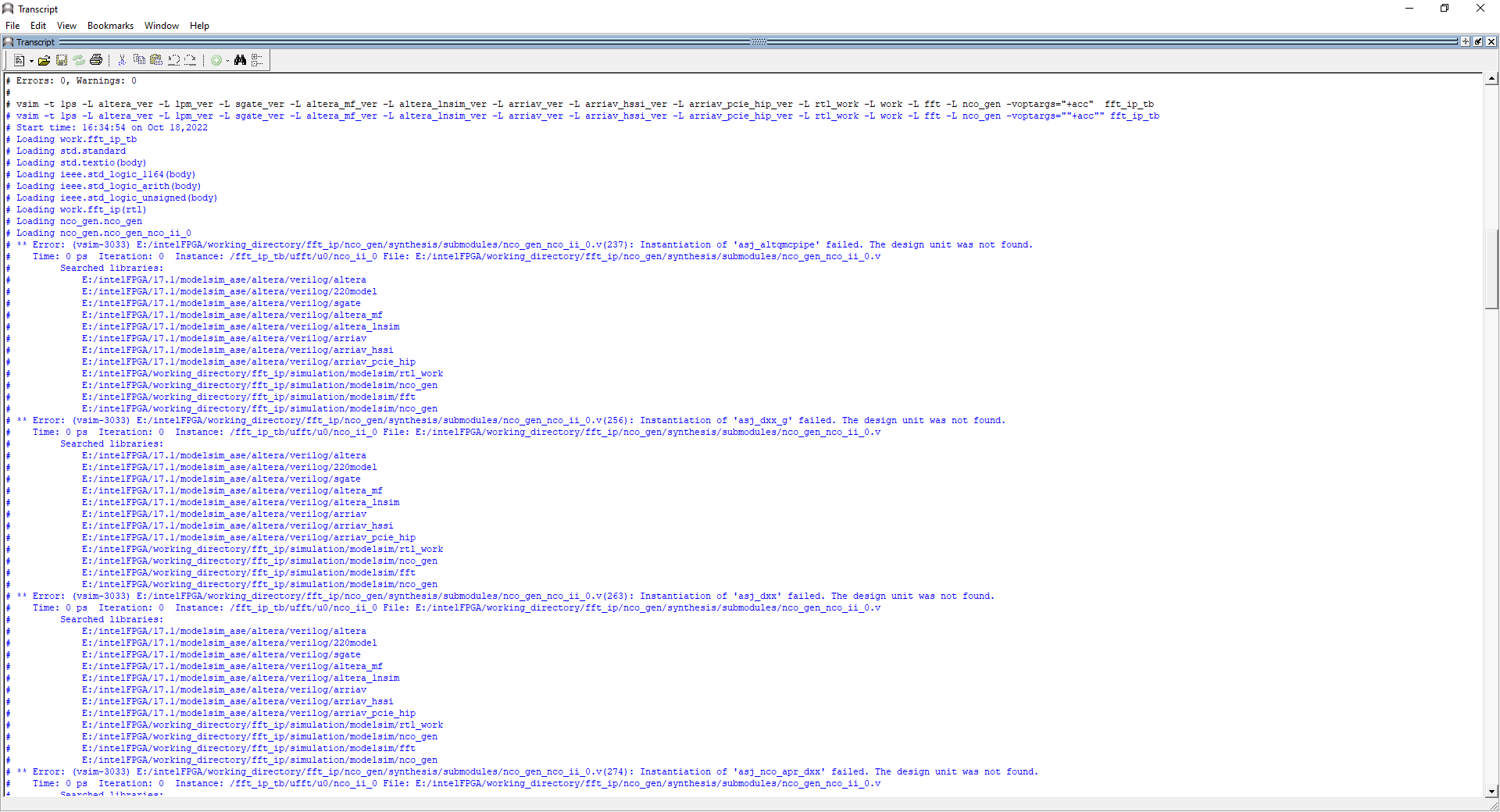 I Cant Get Any Output Value Of Fft Ip Simulation With Nco Ip Input Intel Community