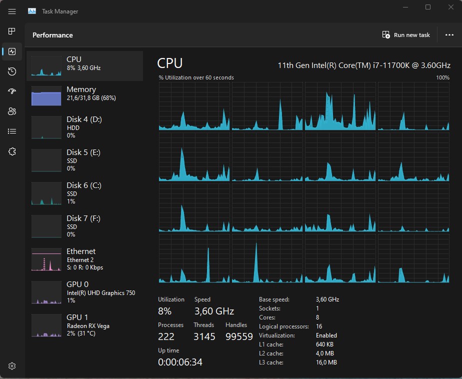 ARC control center took 21 GB memory at windows startup. - Intel Community