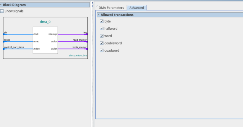How to change datawidth of DMA Controller Intel FPGA IP - Intel Community