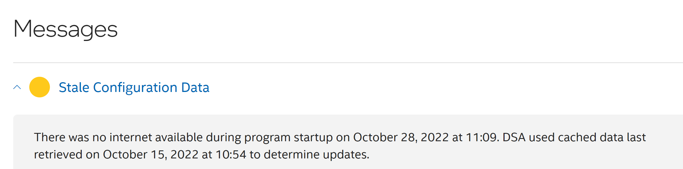 Solved: Stale Data message in 'Intel Driver & Support Assistant ...