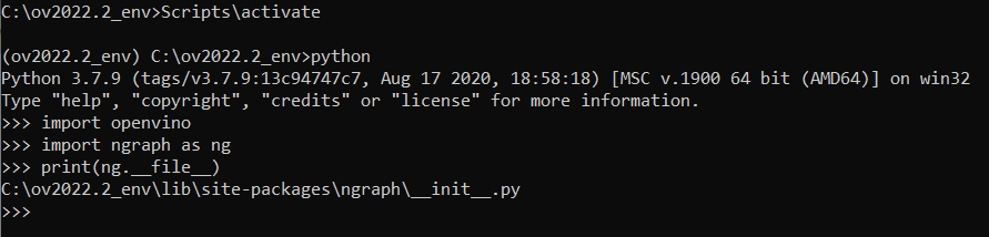 How to use ngraph python API in Openvino 2022.2 - Intel Community