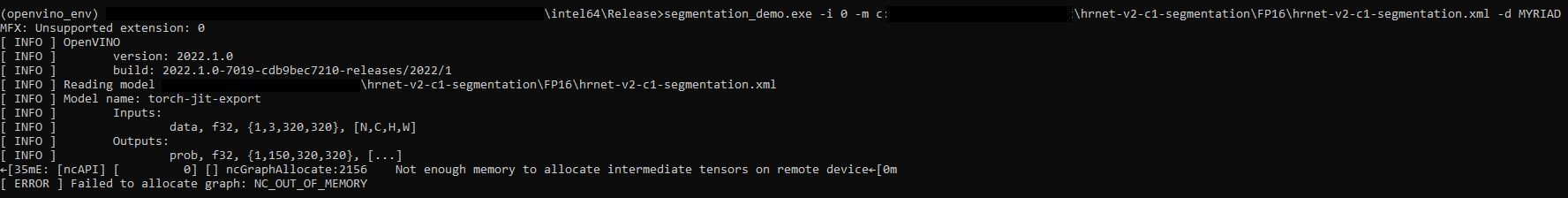Porting HRNet to MYRIAD device - Intel Community