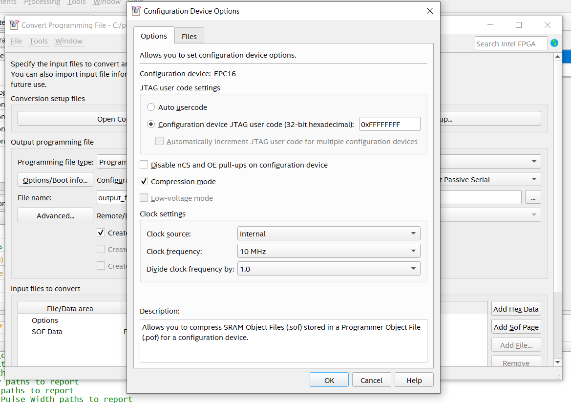 Best practice to generate and compress a pof file? - Intel Communities
