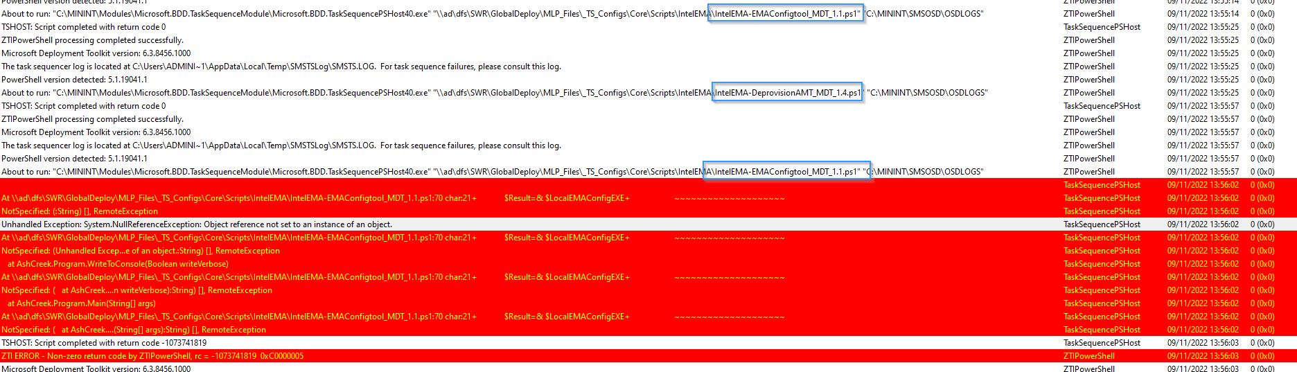 EMA Config Tool - Unable to communicate with the AMT device. Limited ...