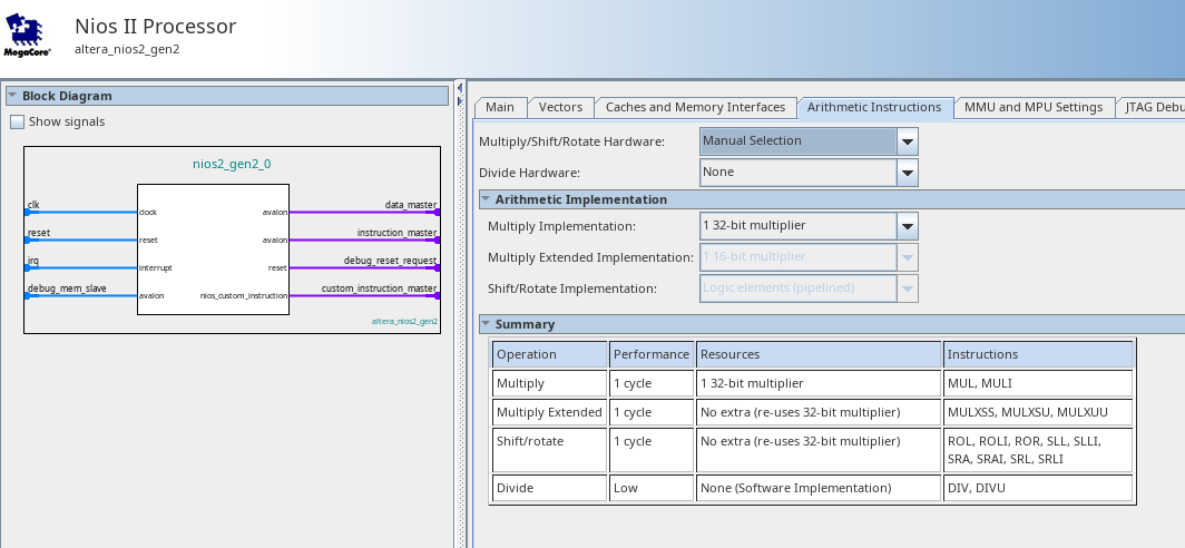 Solved: Nios II, floating point hardware. - Intel Community