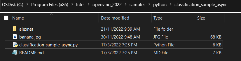 Error in running the OpenVino Image Classification Sample - Intel Community