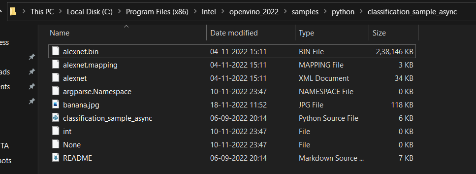 Error in running the OpenVino Image Classification Sample - Intel Community