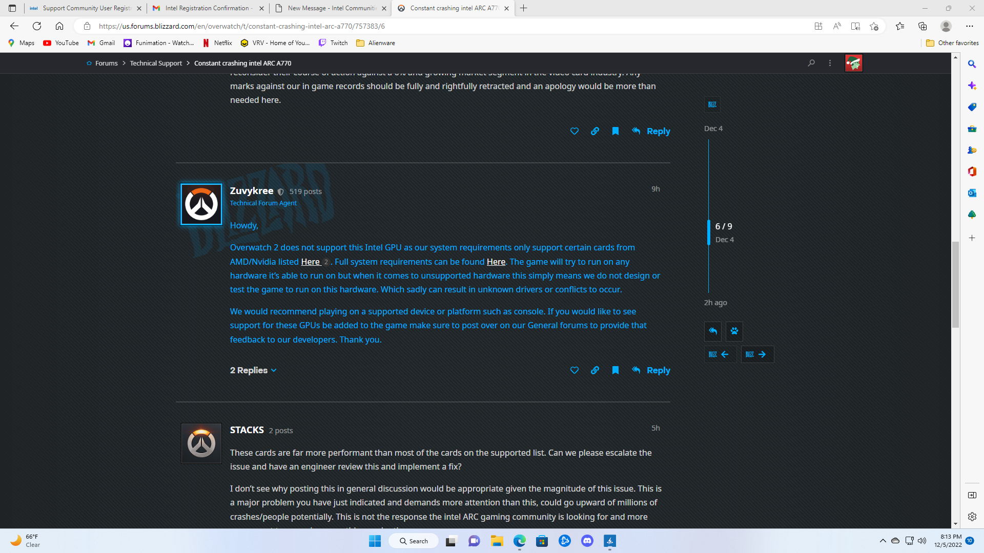 Solved: intel arc A770 overwatch 2 crashing - Intel Community