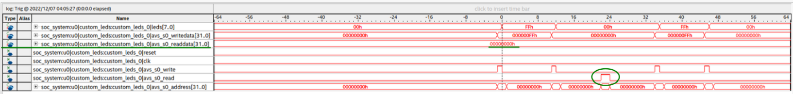 Avalon MM slave component: readdata signal is always zero - Intel Community