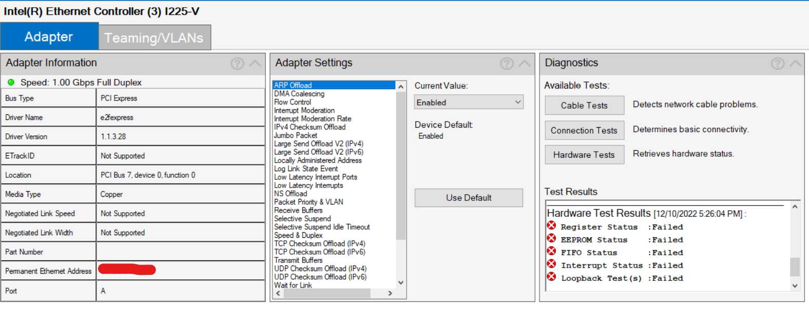 I225-V Ethernet Port Speed drops 600 mbps when streaming music (shopify ...
