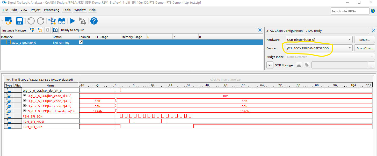 Signal Tap Start-up failure - Intel Community