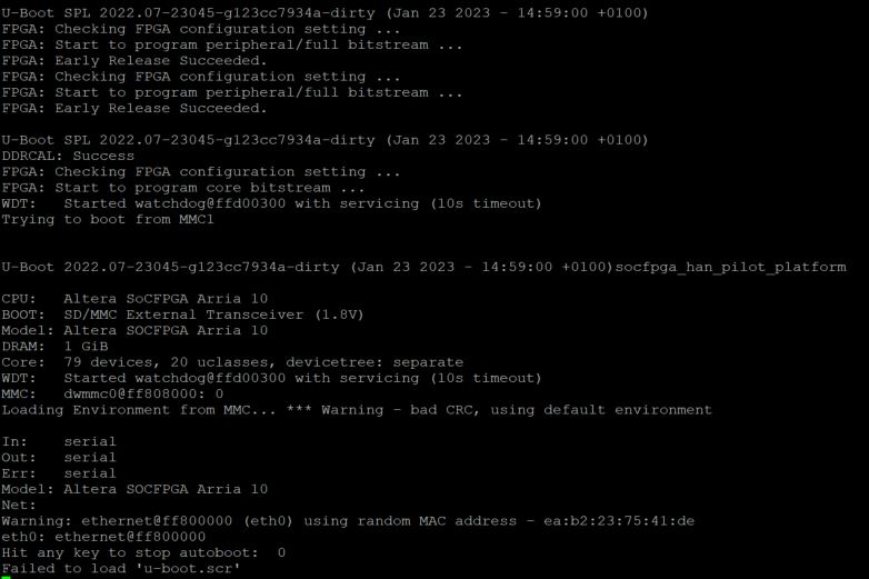 Solved: Arria 10: Booting U-Boot from SD-Card does not configure FPGA - Intel Community
