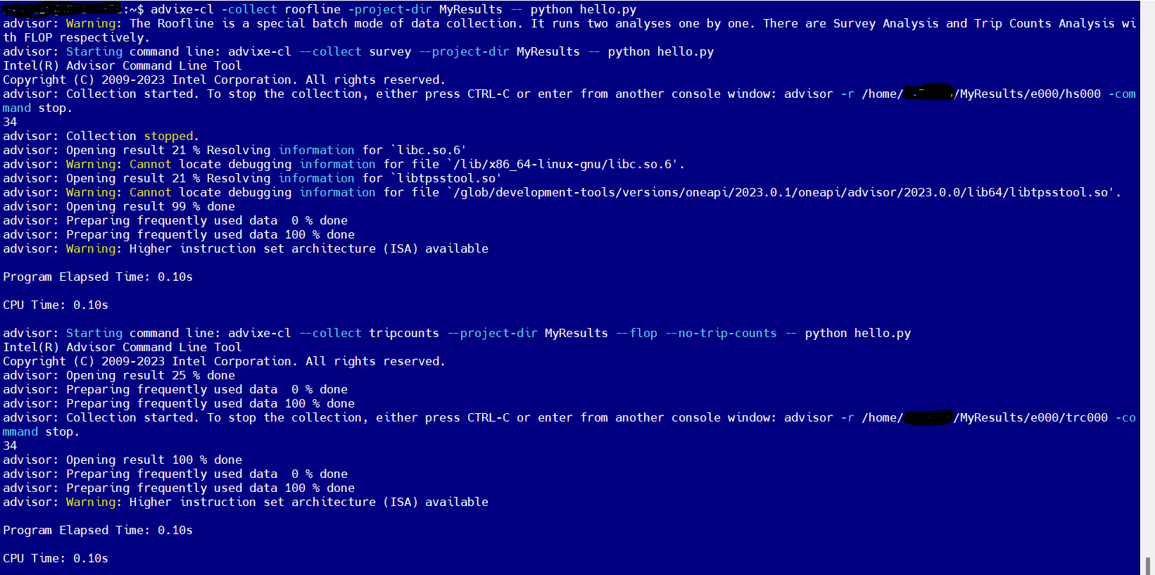 Solved: Fail to run Intel Advisor Roofline Analysis on DevCloud - Intel Community
