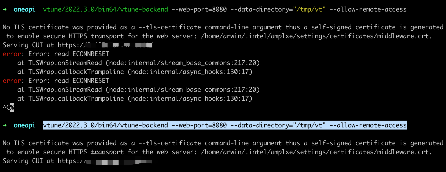 VTune result file gets lost during using vtune-backend - Intel Community