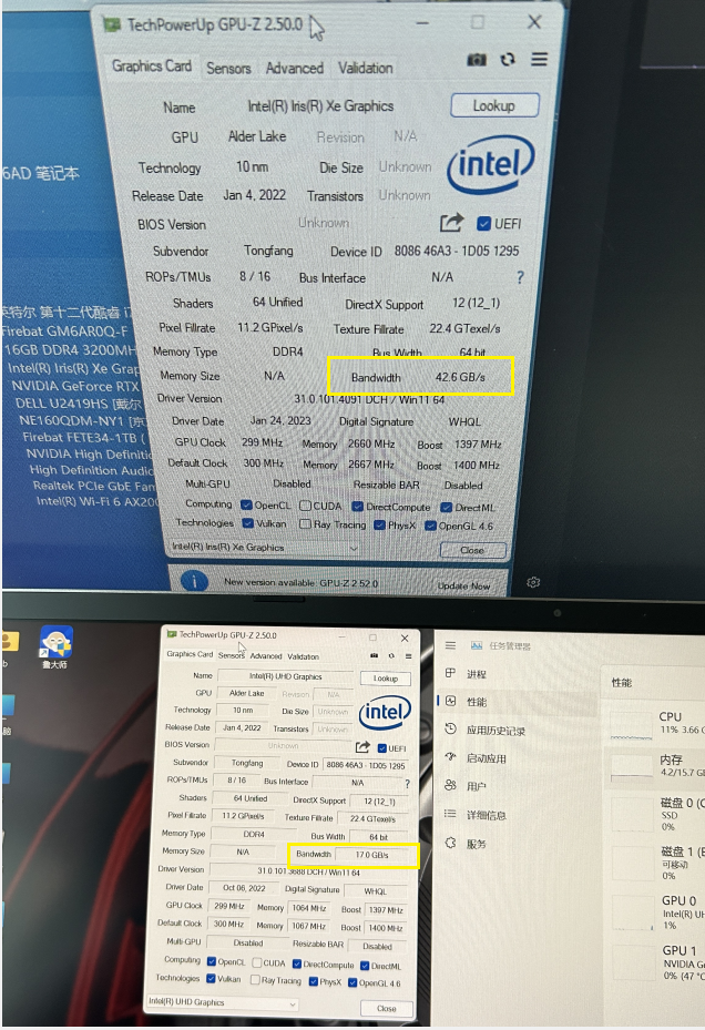 same cpu use different net card,build-in Intel GPU bandwidth depreciation - Intel Community