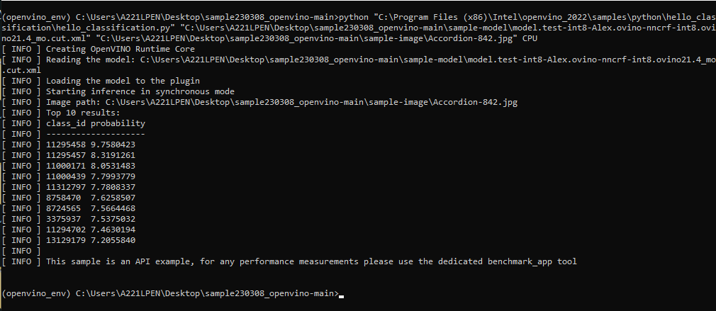 openVino inference using onnx model - Intel Community