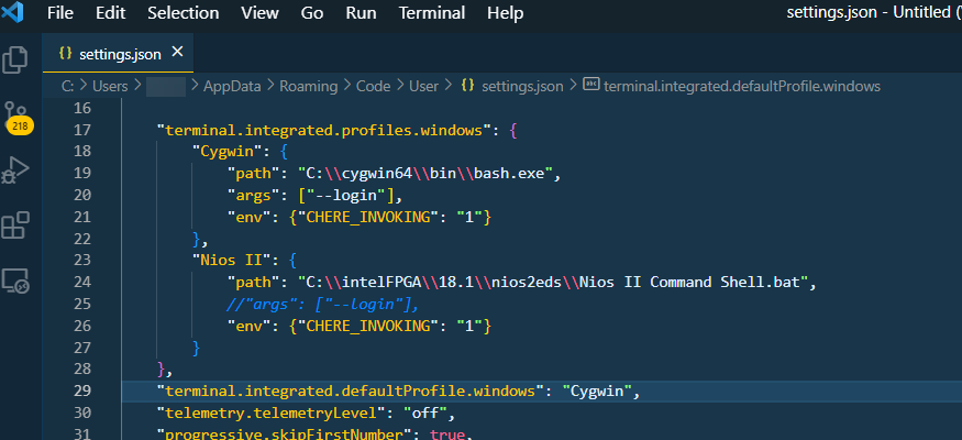 Solved: VSCode Nios II command shell - Intel Community