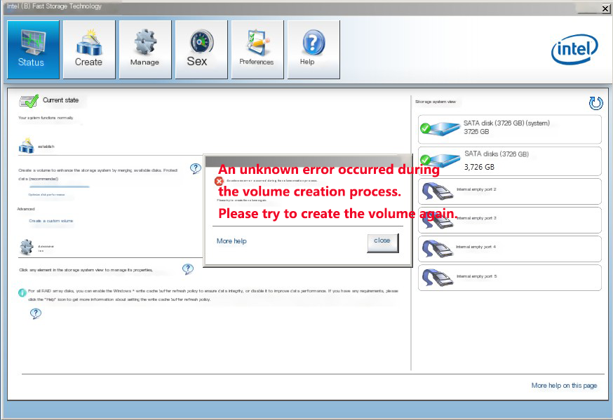 How to create raid1 in Windows - Intel Communities