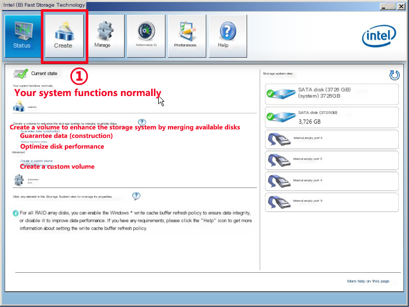 How to create raid1 in Windows - Intel Community