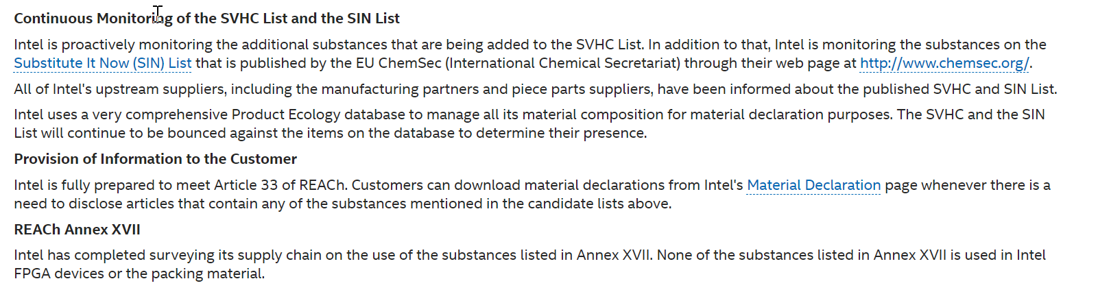 Req. for REACH & RoHS declaration for E3845 - Intel Community
