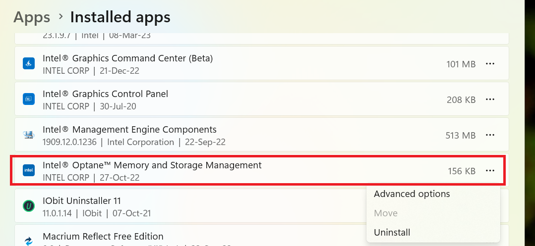 Solved: RST / Otane Memory & Storage Mgmt Component driver(s) - Intel Community