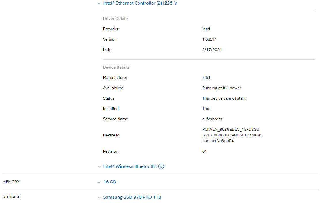 Intel Ethernet Controller Driver | Intel(R) Ethernet Controller (2 ...