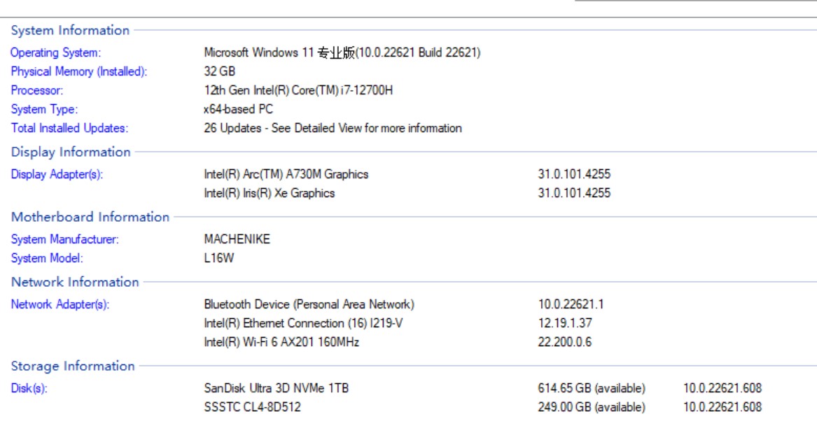 ARC a730m driver is performing poorly V2 - Intel Community