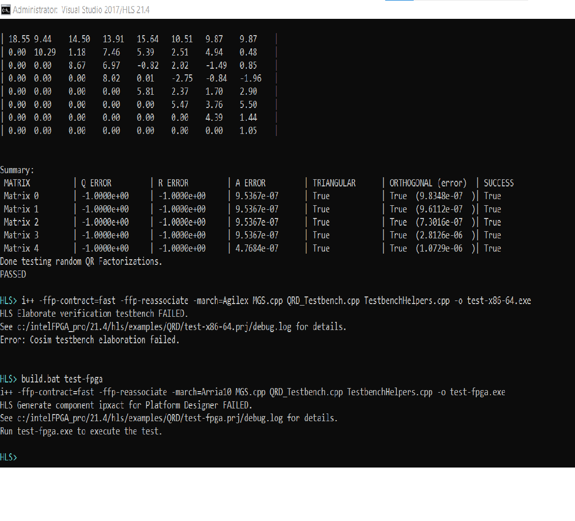 Solved Help With Running Intel High Level Synthesis Design Example On Windows Intel Community 6890