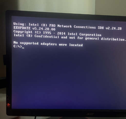 EEupdate No supported adapters were located - Intel Community