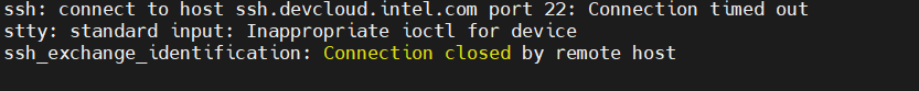 SSH DevCloud connection in Linux - Intel Community