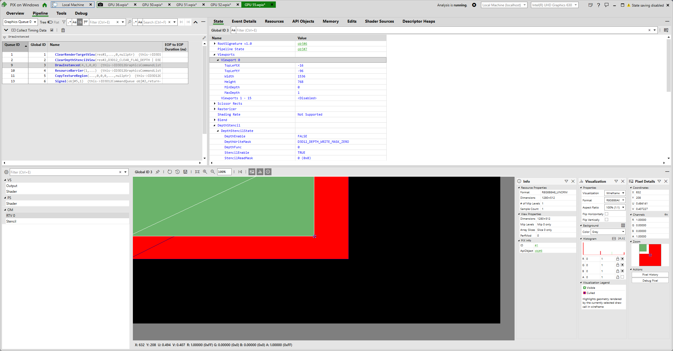 D3D12 bug: enabling stencil causes viewport to be clamped to the render target size - Intel ...