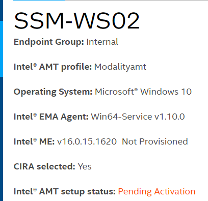 EMA Server / Client with vpro won't finish configuration for PKI ...