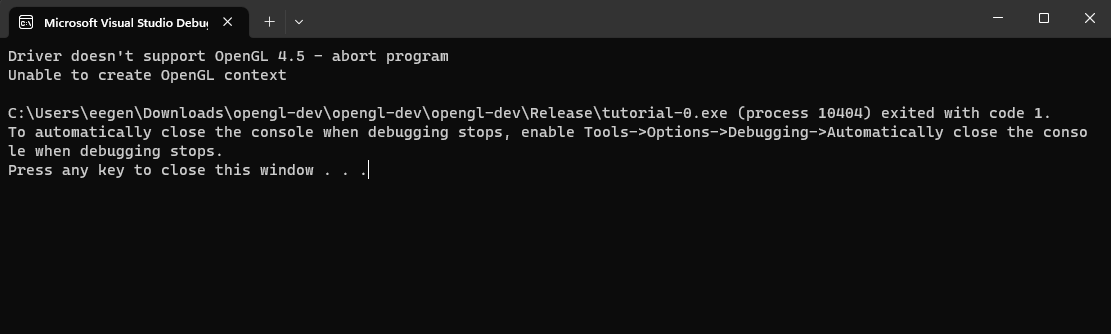 Visual studio problem with opengl - Intel Community