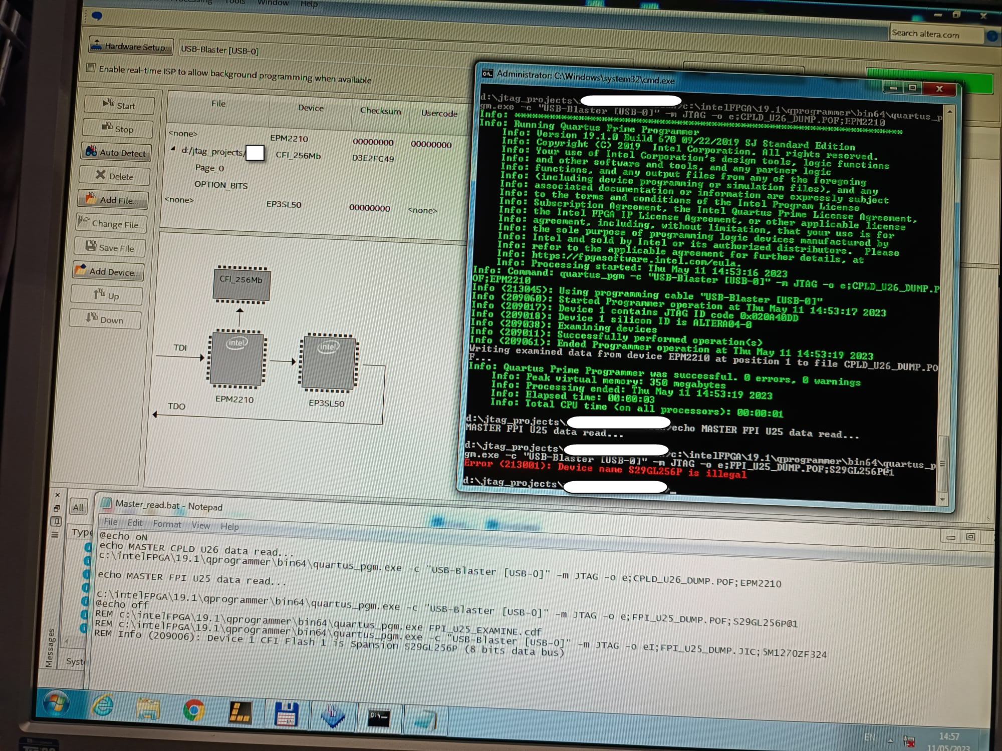 Examine CFI device and save data by command line - Intel Community