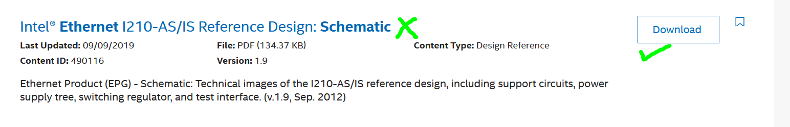 Intel® Ethernet Controller I210 board design documents - Intel Community