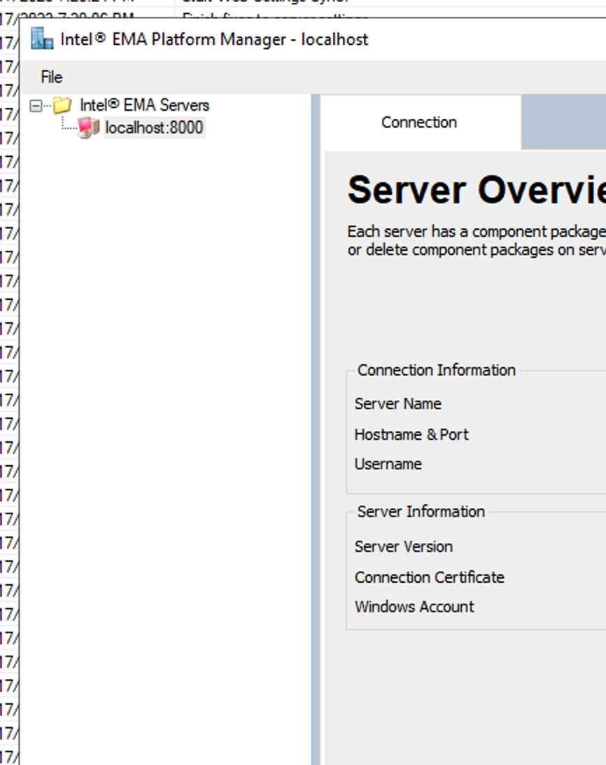 EMA 1.8.10 Platform Manager logon error - Intel Community