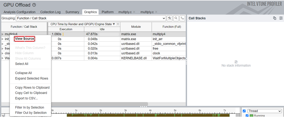 Solved: Display GPU source/assembly in vtune - Intel Community