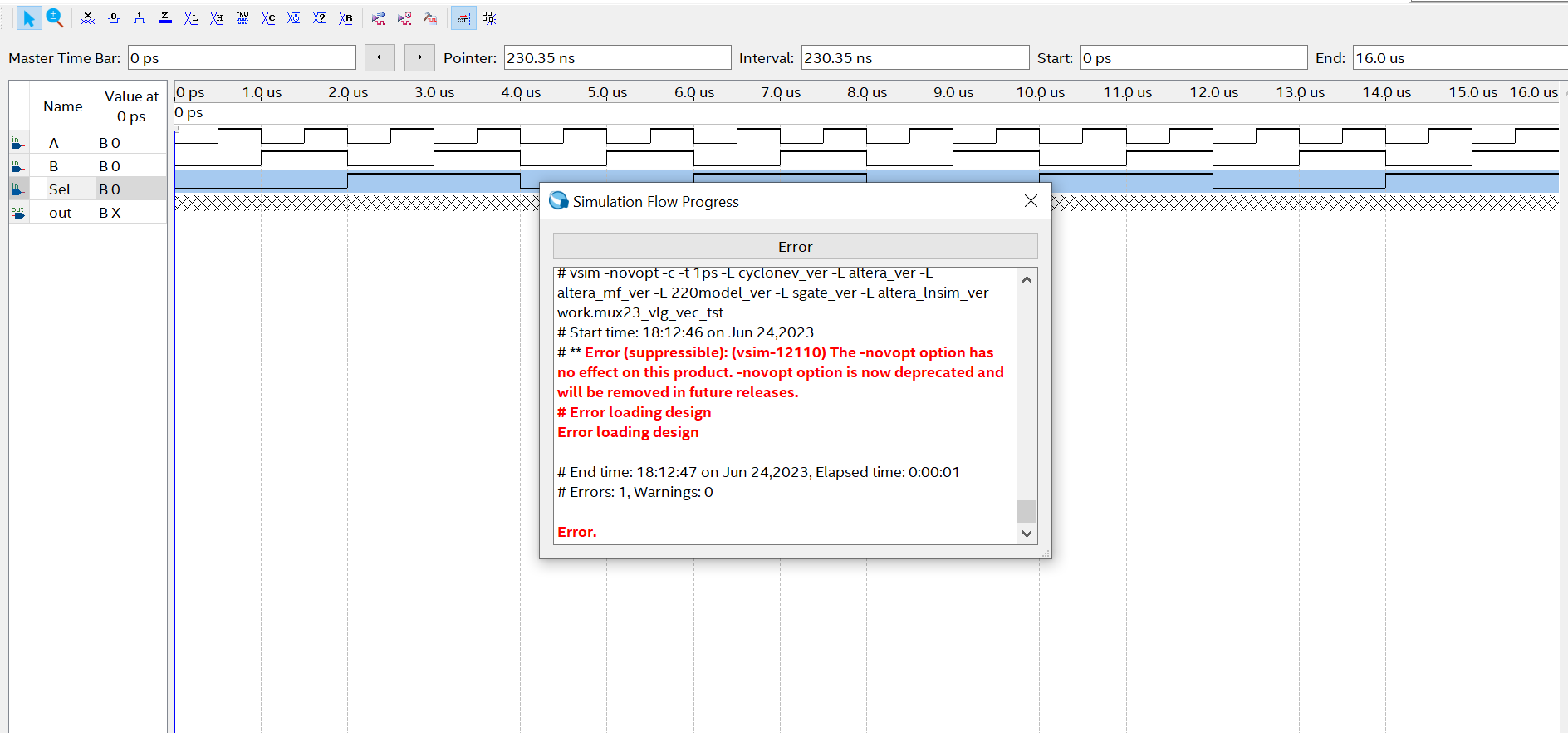 ModelSim Error - Intel Community