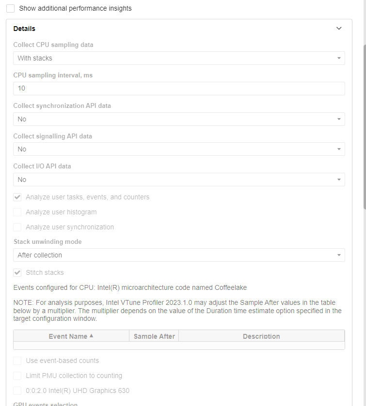 Vtune Profiler Reports Collection Failed Running In Hotspots Mode Intel Community 