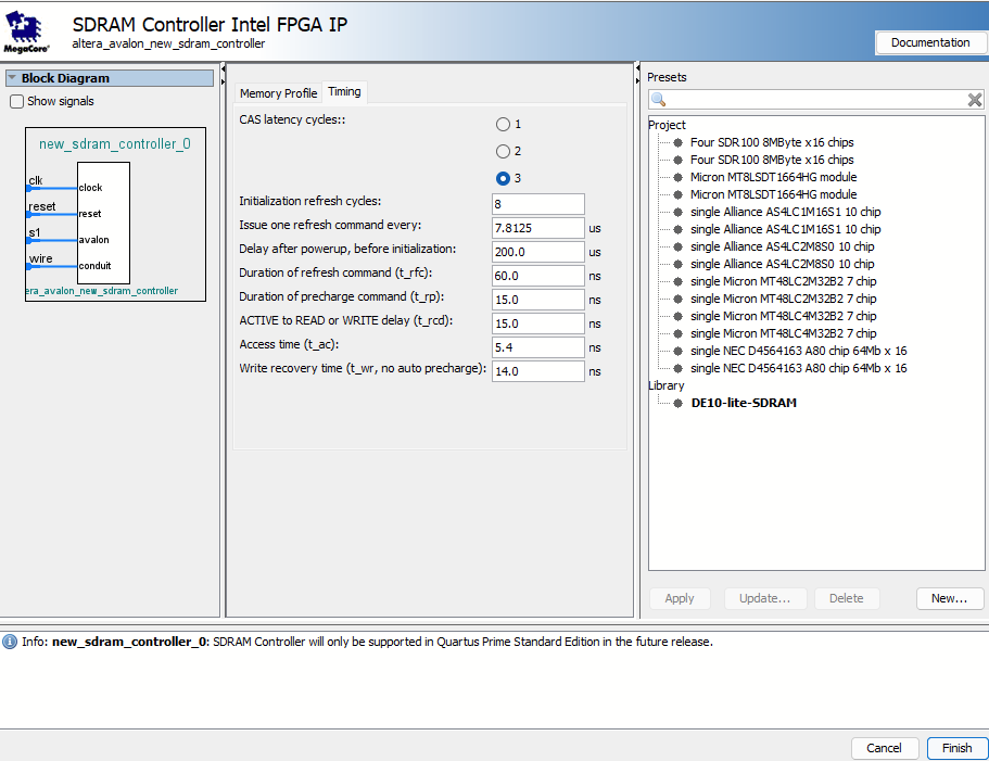 Solved: Platform Designer- SDRAM - Intel Community