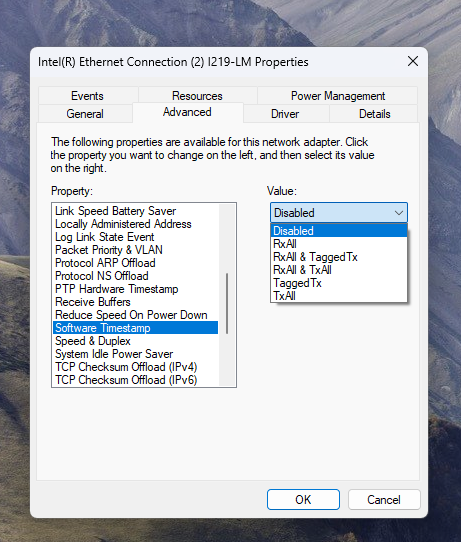 Hardware Timestamp on windows - Intel Community