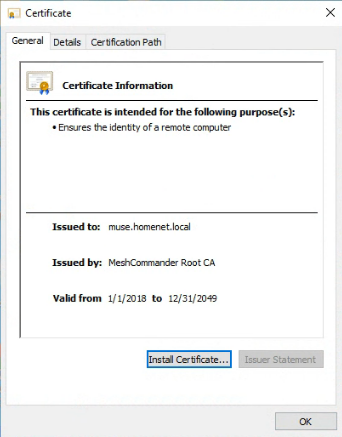 TLS connection error when using Intel Manageability Commander - Intel ...