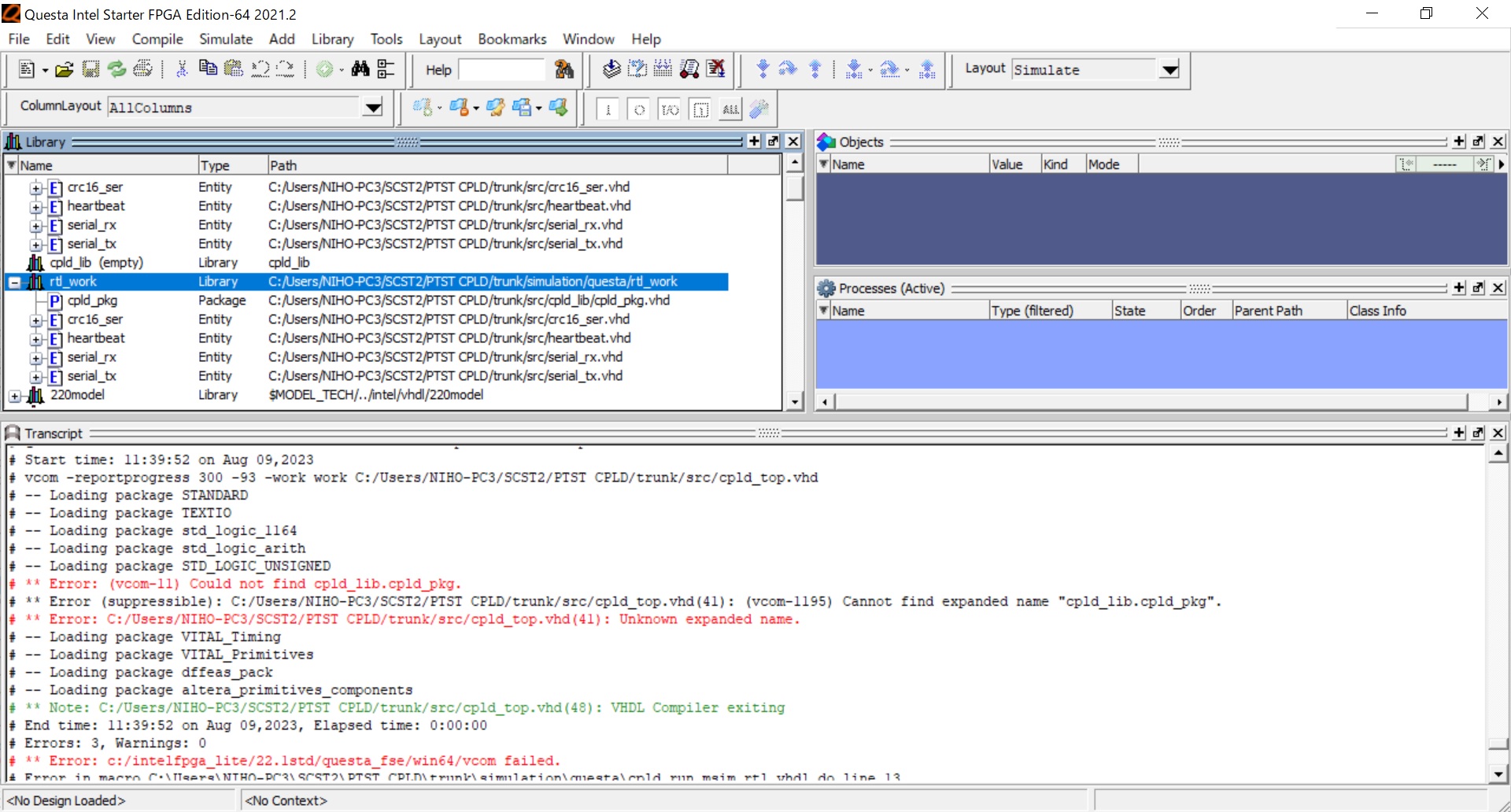 Solved: Error: (vcom-11) Could not find - Intel Community