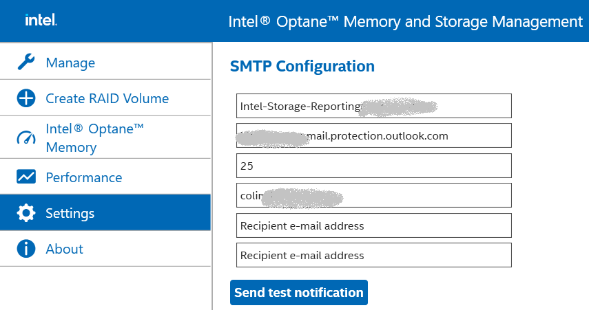 Trouble with Intel Optane Memory and Storage Management email through ...