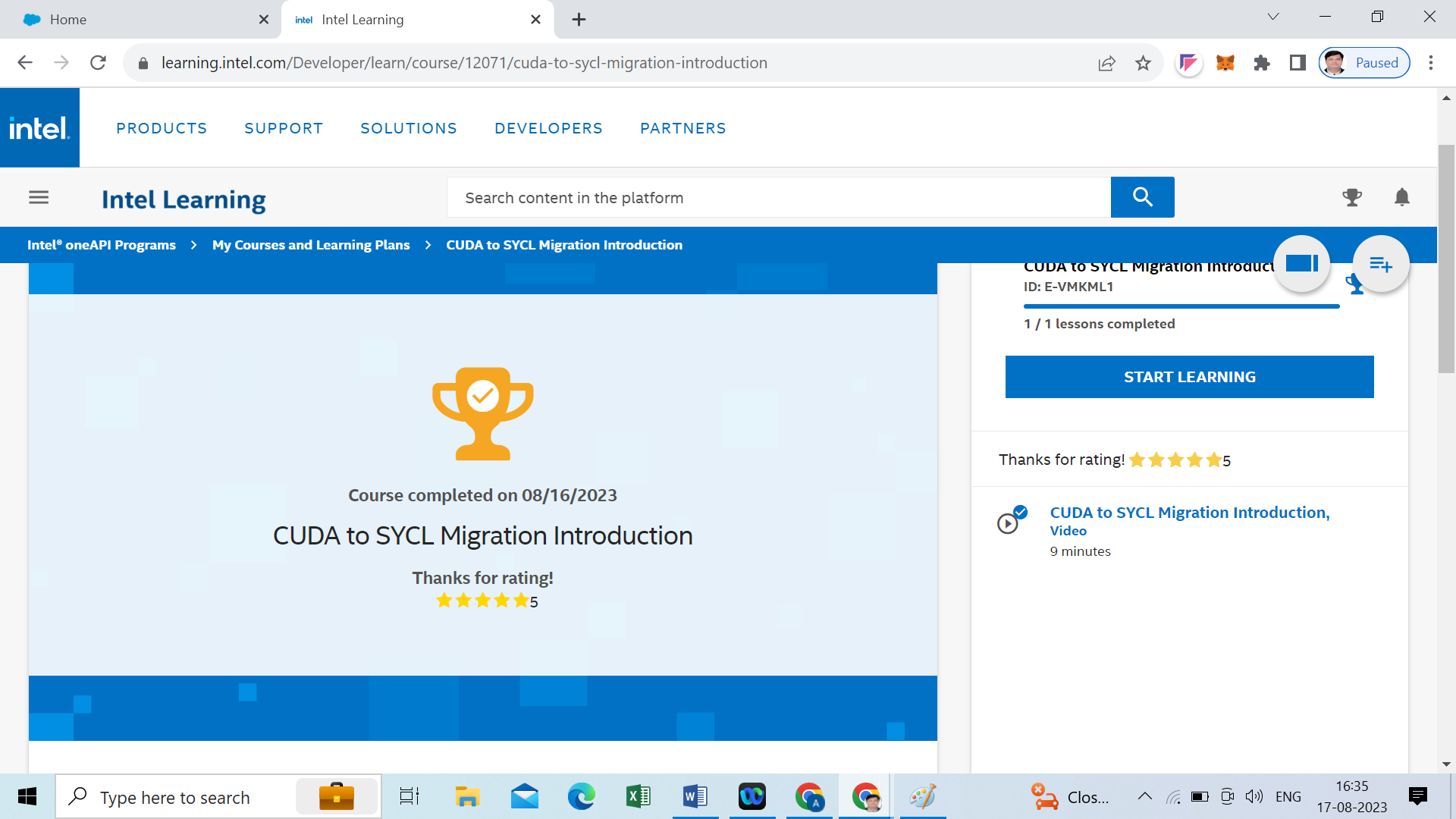 about errors in dashboard of Intel® Certified Instructor Program for one API - Intel Community