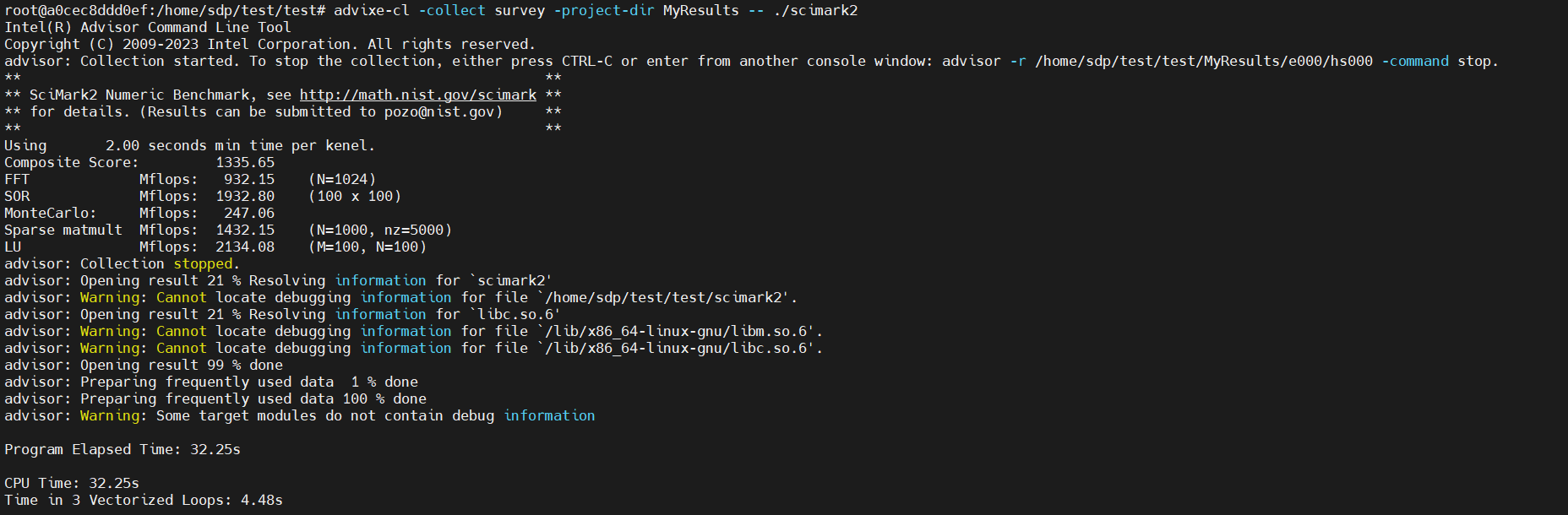 Intel Advisor Internal Error with survey/roofline analysis - Intel Community