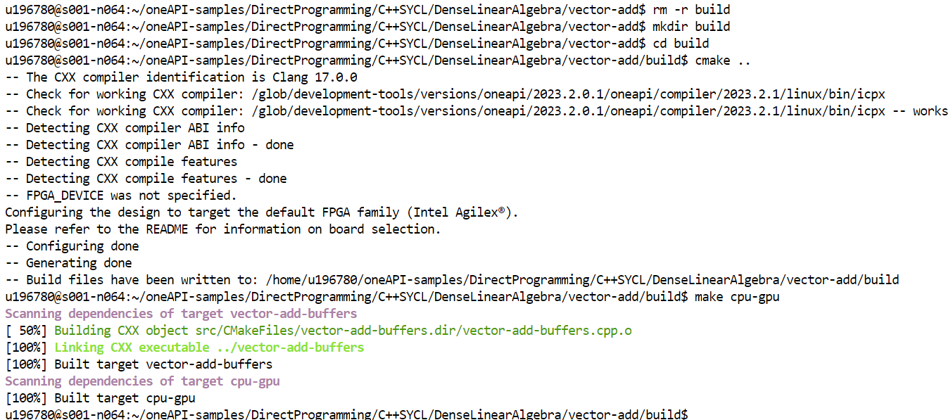 Solved: Compiling OneApi vector_add on Intel Devcloud - Intel Community