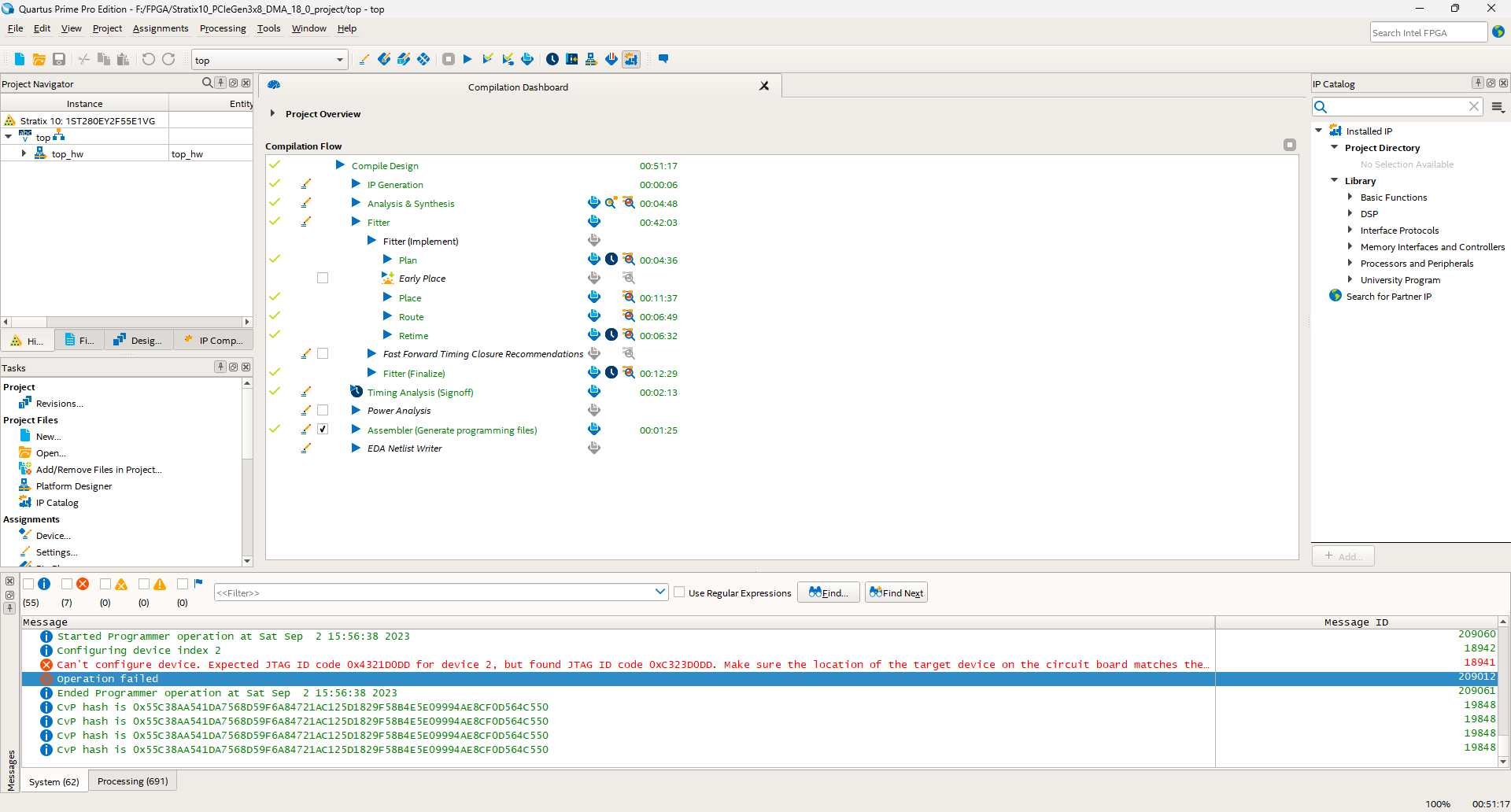 Solved: Failed to start in Programmer - Intel Community