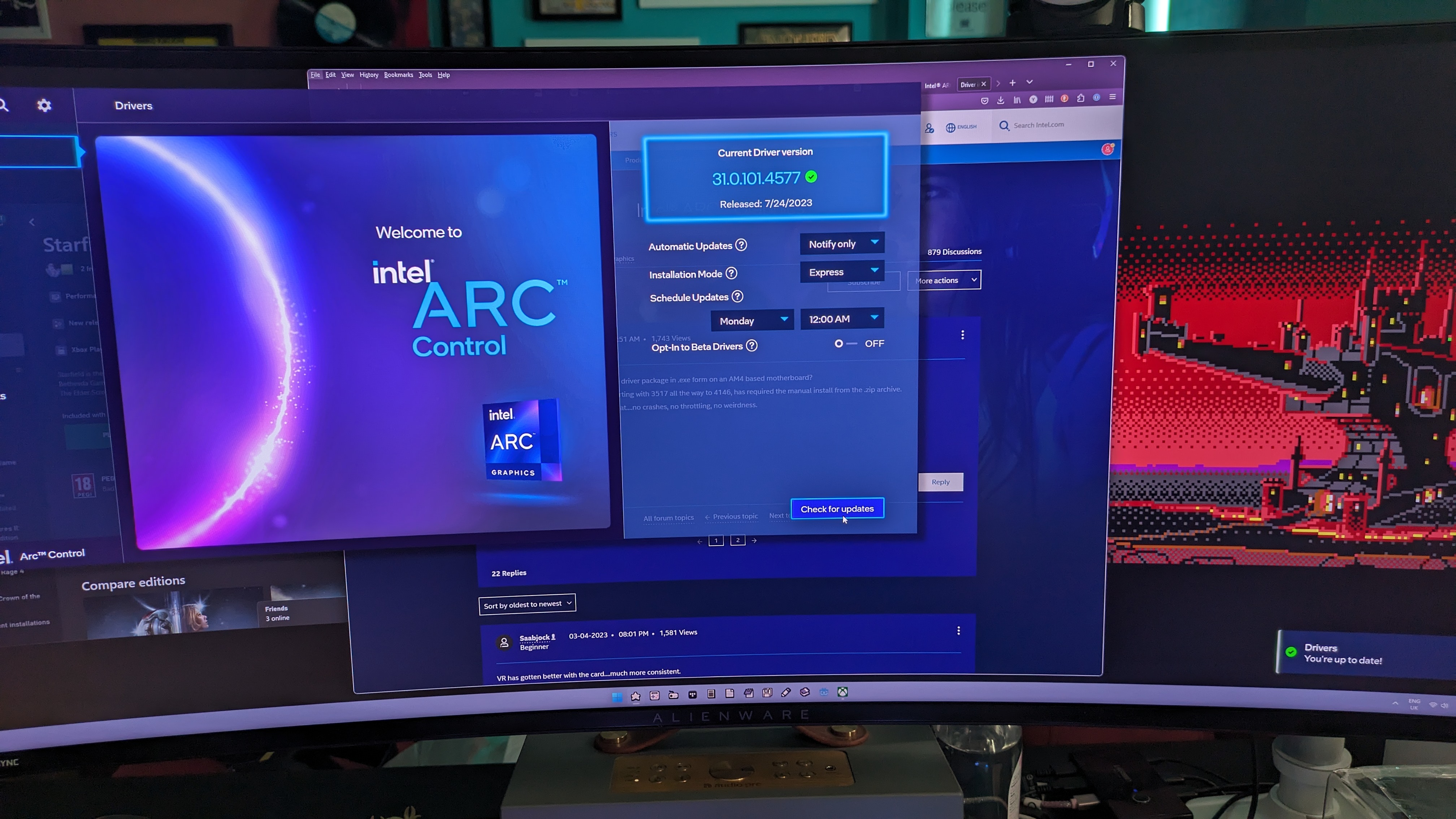 Intel Arc Control never finds drivers - Intel Community