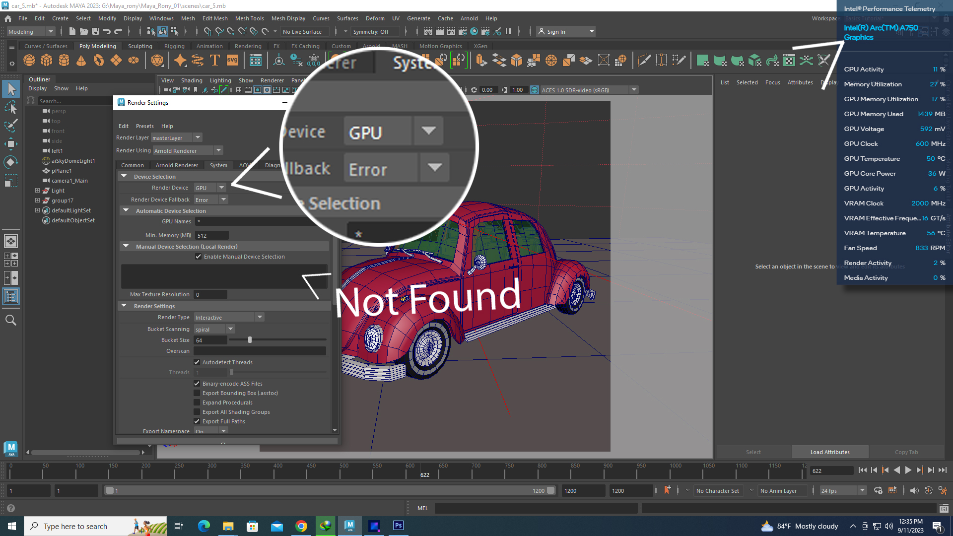 A big issue with intel arc A750 graphics card that may not support with Autodesk Maya . - Intel ...
